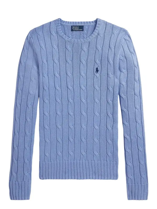 Polo Ralph Lauren Slim Fit Crew Neck Long Sleeve Sweater - Blue