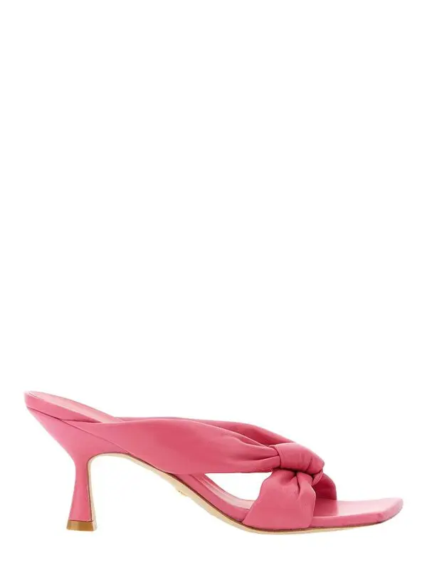 STUART WEITZMAN Leather Sandal With Knot Detailing - Fuchsia