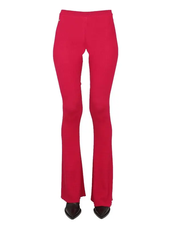 Dsquared2 Ribbed Flare Pants - Fuchsia