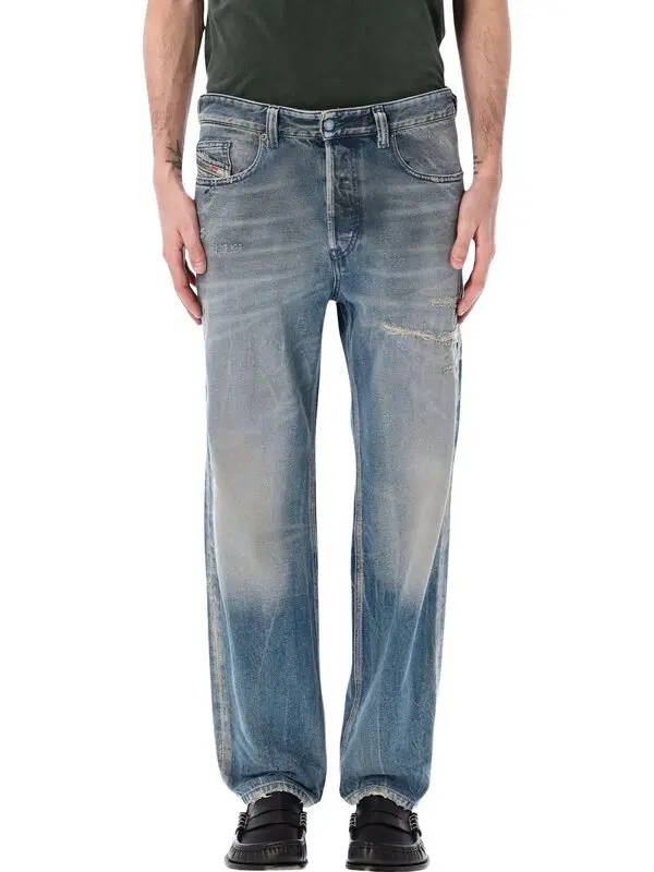 DIESEL® Regular Fit Distressed Jeans - Blue