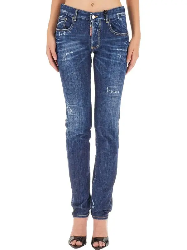 Dsquared2 Slim Fit Distressed Jeans - Denim