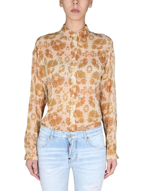 Dsquared2 Classic Crepe Floral Shirt - Multicolour