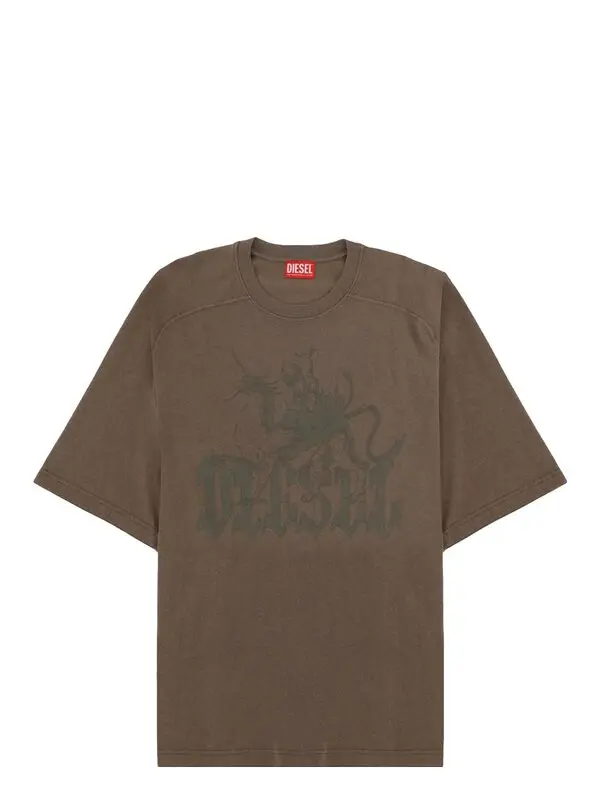 DIESEL® Essential Cotton T-shirt For - Brown