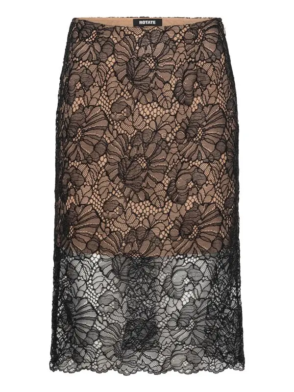 ROTATE BY BIRGER CHRISTENSEN Lace Mini Skirt - Nero