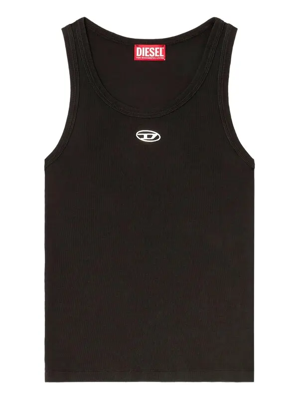 DIESEL® Ribbed Slim Fit Tank Top - Nero