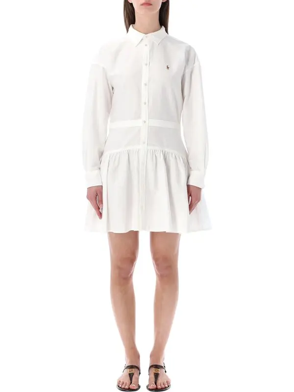 Polo Ralph Lauren Button-front Shirt Mini Dress - White