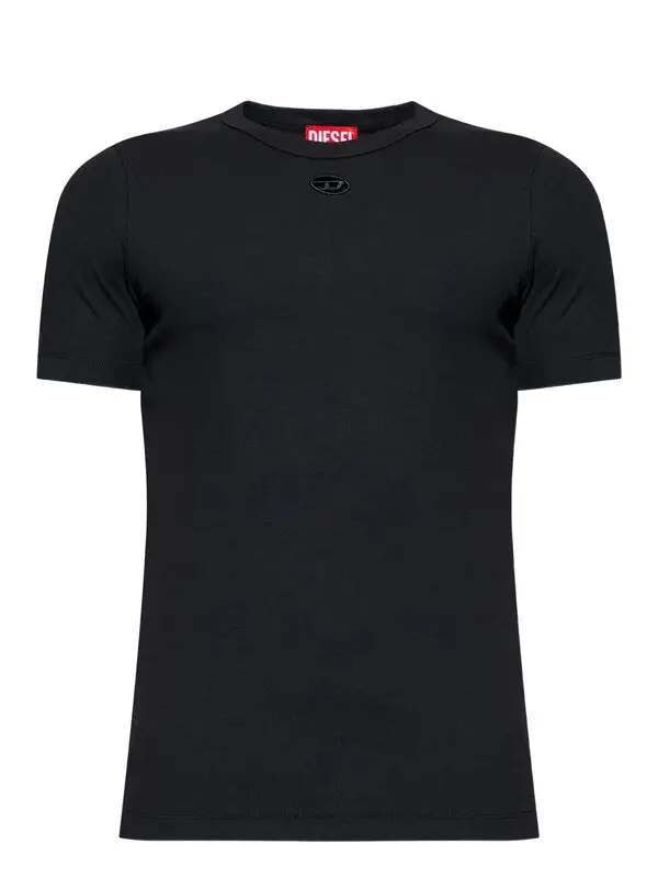 DIESEL® Embroidered Round Neck T-shirt Size - Nero
