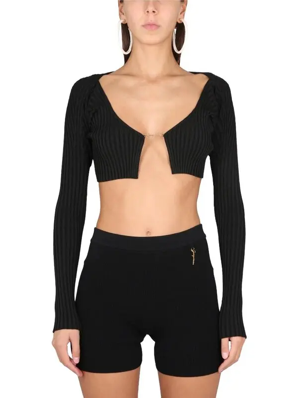 Jacquemus Slim Fit Knit Top - Black