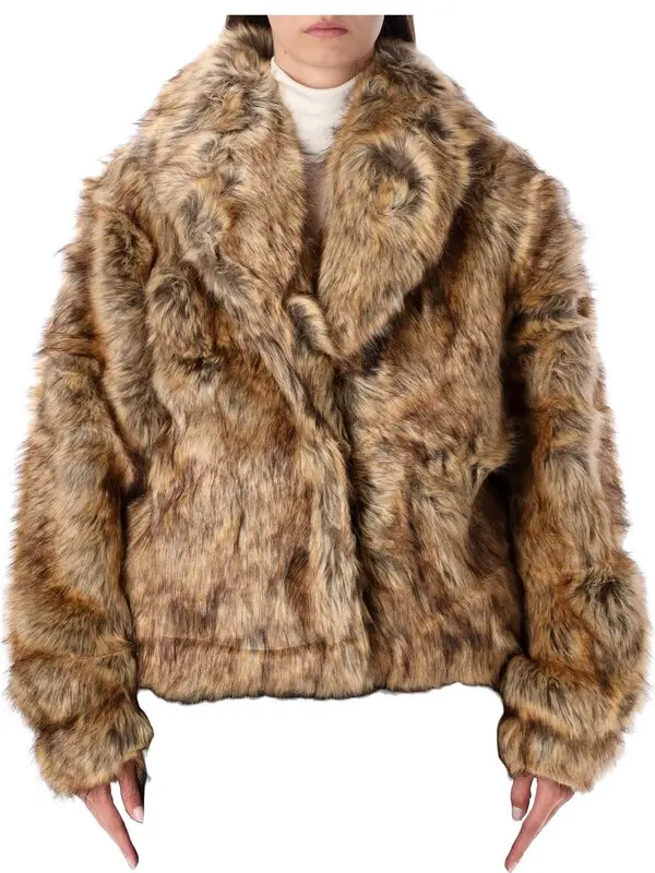 THE GARMENT Faux Fur Oversized Jacket - Brown