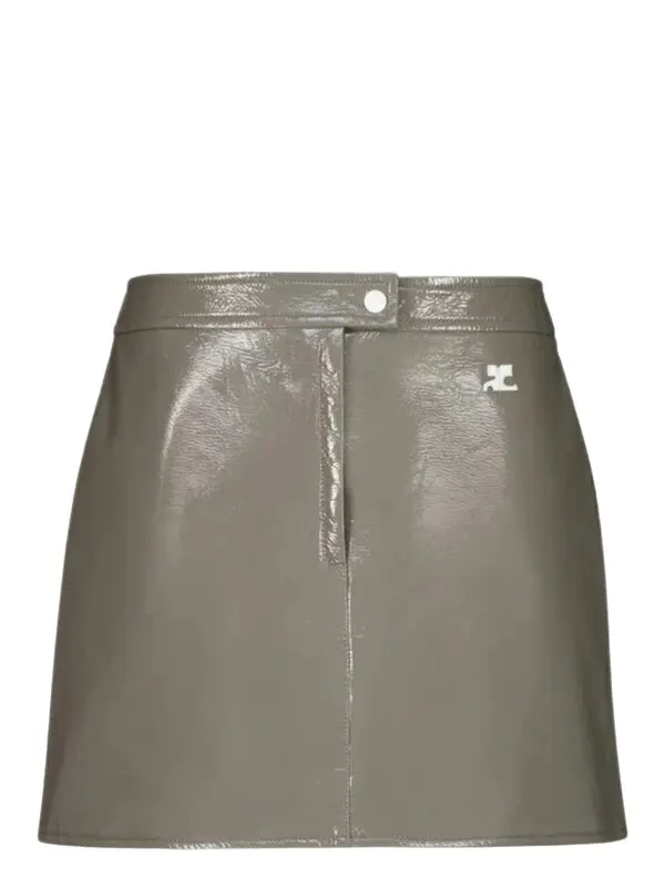 COURREGES Vinyl Mini Skirt - Grey