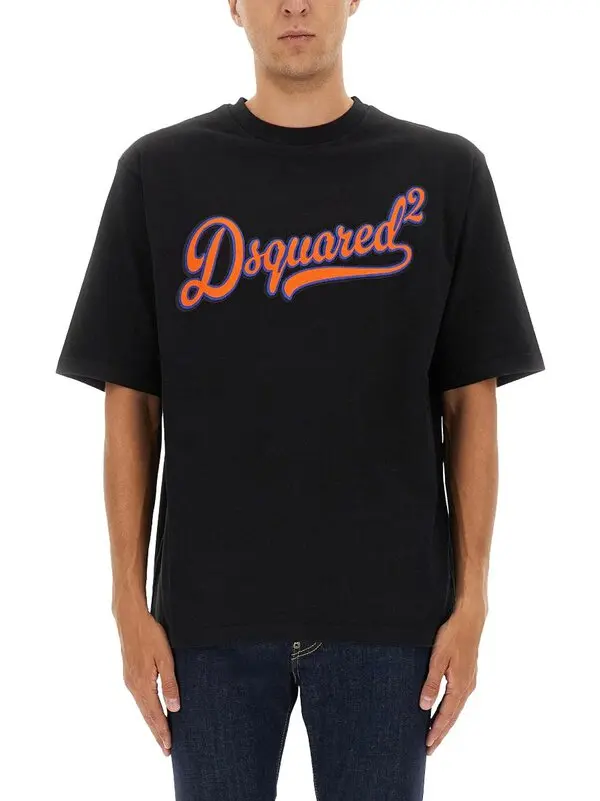 Dsquared2 Loose Fit Sponge Patch T-shirt - Black