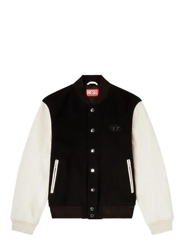 DIESEL® Varsity Bomber Jacket - Black