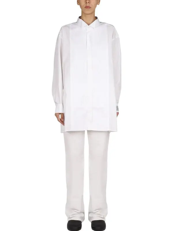Raf Simons Logo Patch Button-up Shirt - White