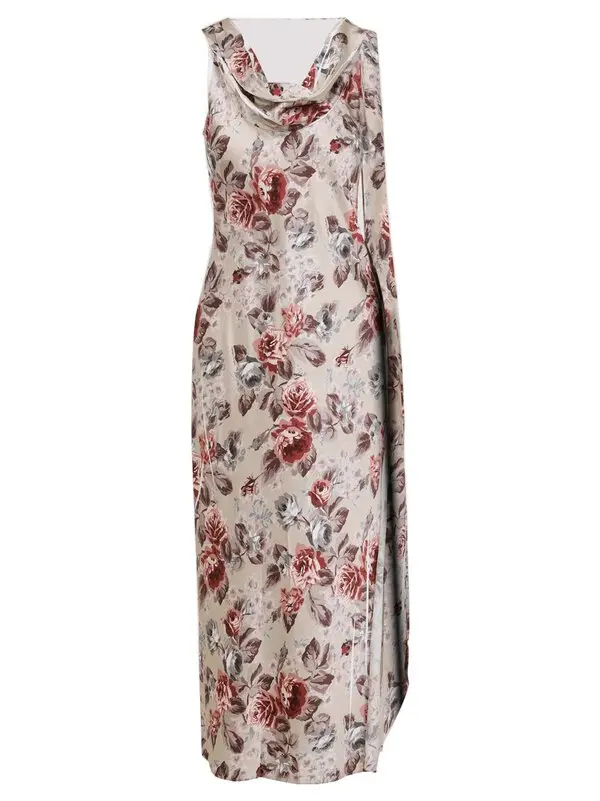 Acne Studios Sleeveless Floral Print Midi Dress - Multicolour