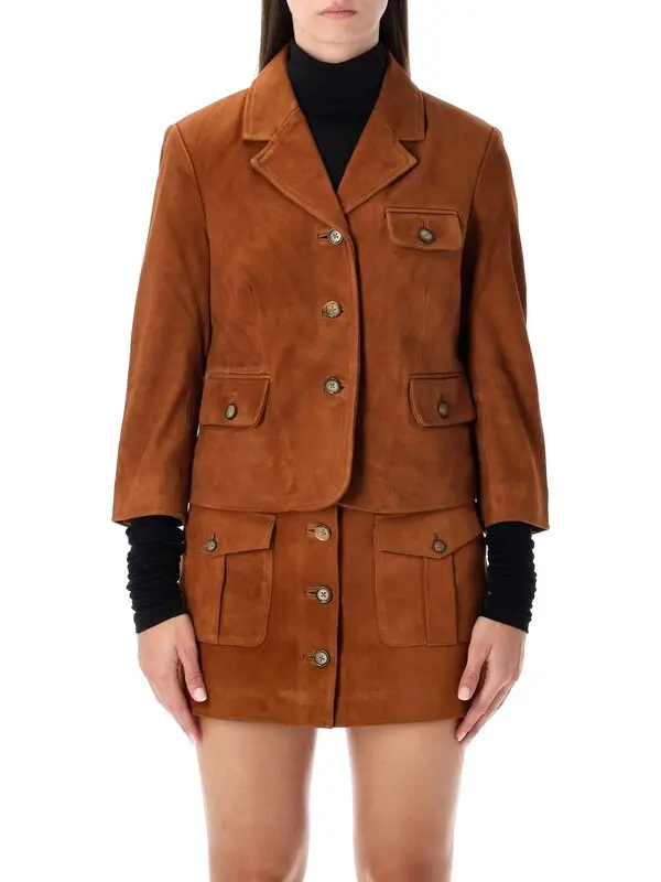 THE GARMENT Tailored Suede Coat - Hazelnut