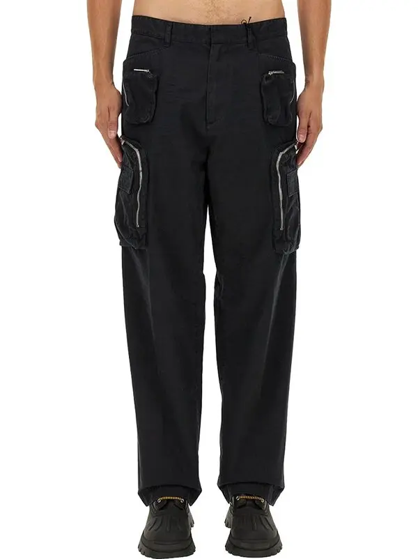 Dsquared2 Cotton Cargo Pants - Black