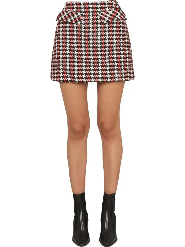 Baum Und Pferdgarten Chic Mini Skirt With Back Zipper Closure - Multicolour