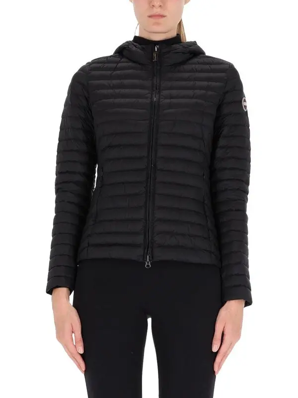 COLMAR Hooded Quilted Zip-up Puffer Jacket - Black