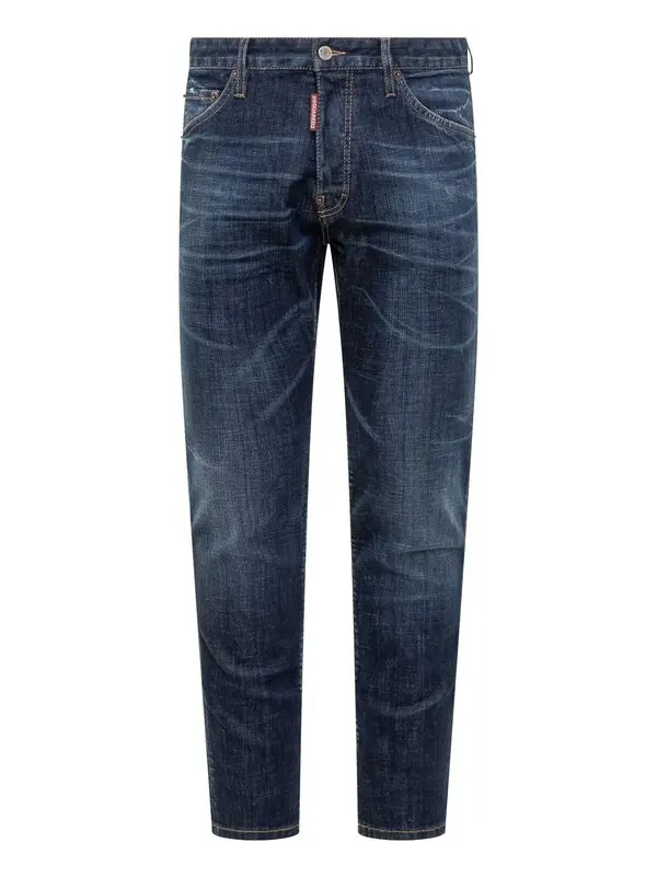 Dsquared2 Slim Fit Vintage Wash Jeans - Blue