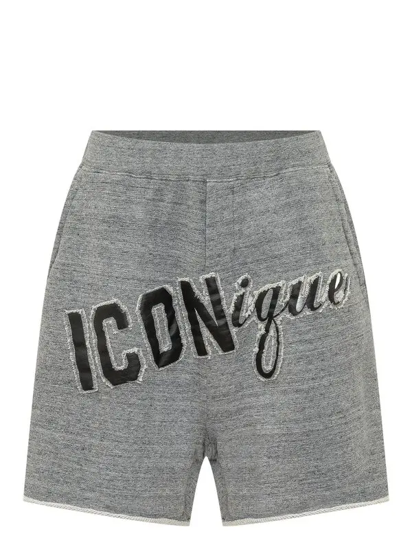 Dsquared2 Iconique" Stampaint Shorts - Grey