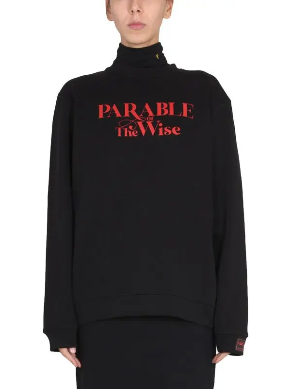 Raf Simons Grimcrawler High Neck Sweatshirt - Black