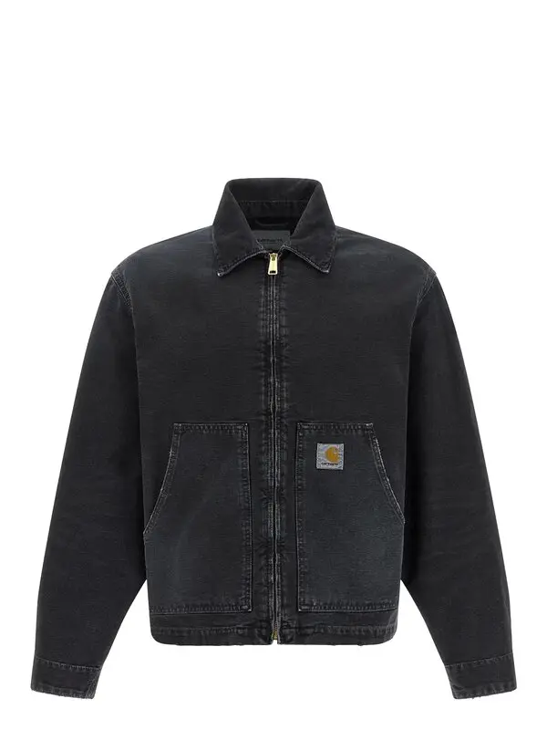 Carhartt Work In Progress Organic Cotton Zip-up Jacket - Black