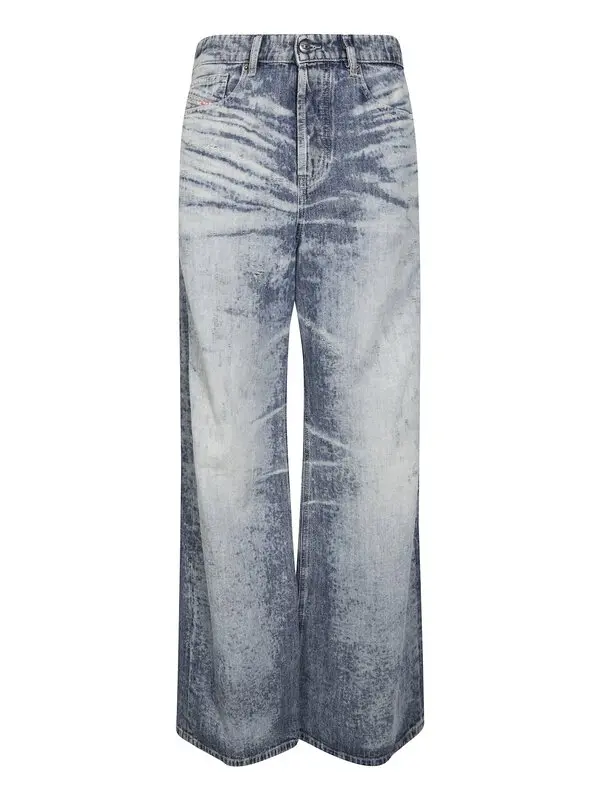 DIESEL® Paint Splash Wide-leg Jeans - Nero