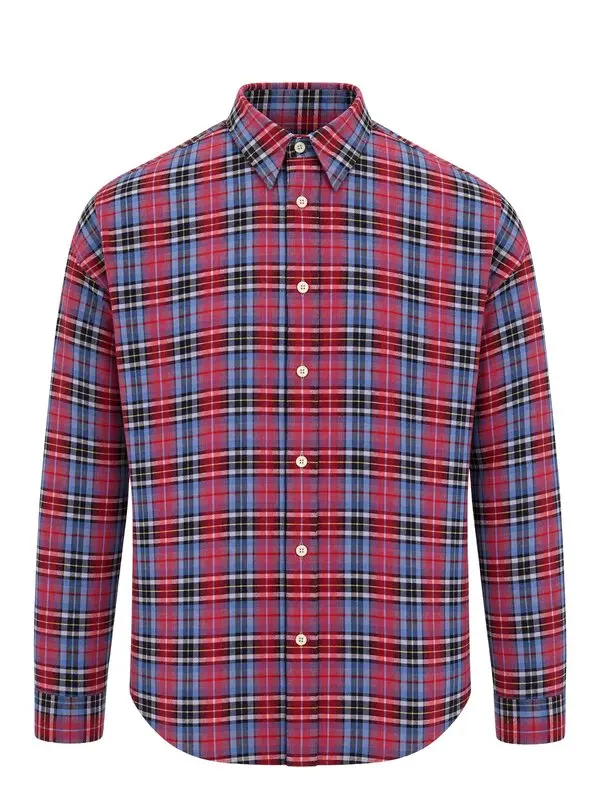SUNFLOWER Plaid Button-up Shirt - Red