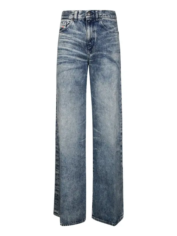 DIESEL® Wide-leg High-waisted Trousers - Nero