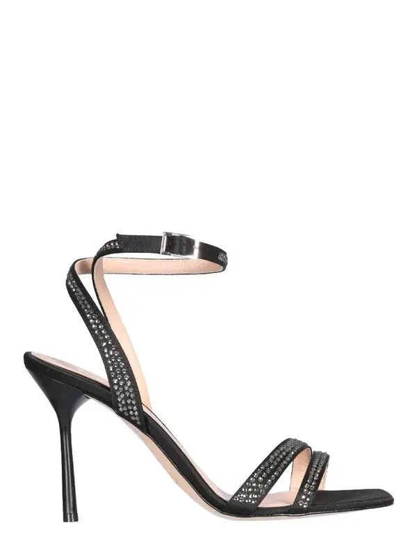 LEONIE HANNE X LIU JO Camelia Embellished Stiletto Sandals - Black