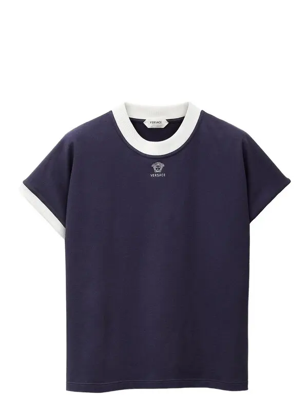 Versace Slim Fit Medusa Logo Short Sleeve Tee Size - Blu