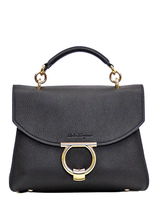 FERRAGAMO Mini Hook Handbag - Nero