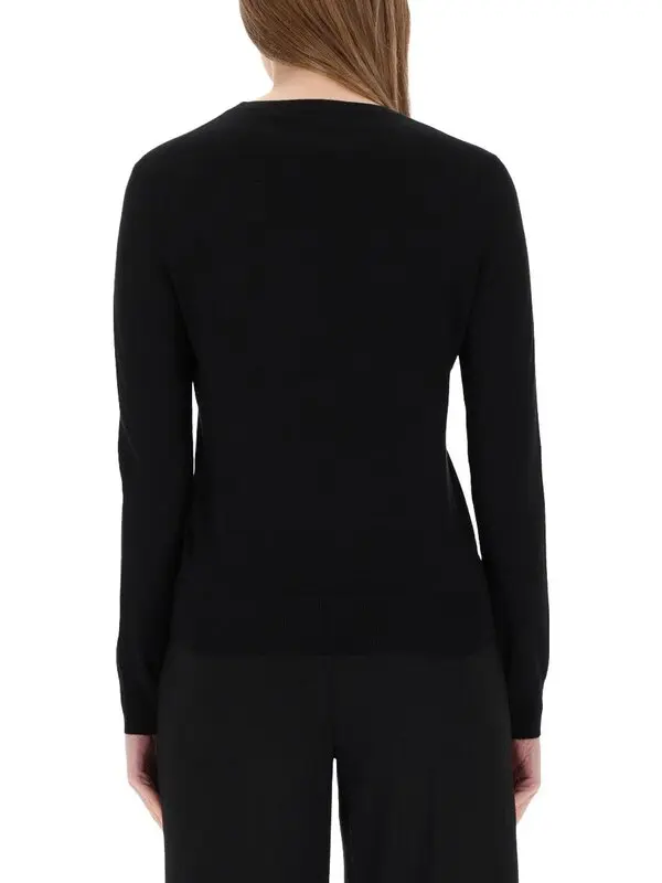 Theory Crewneck Sweater In Regal Wool - Black