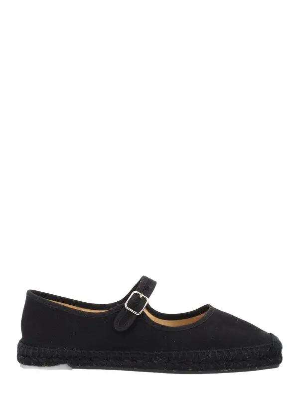 CastaÑer Mary Jane Espadrille Flats - Black
