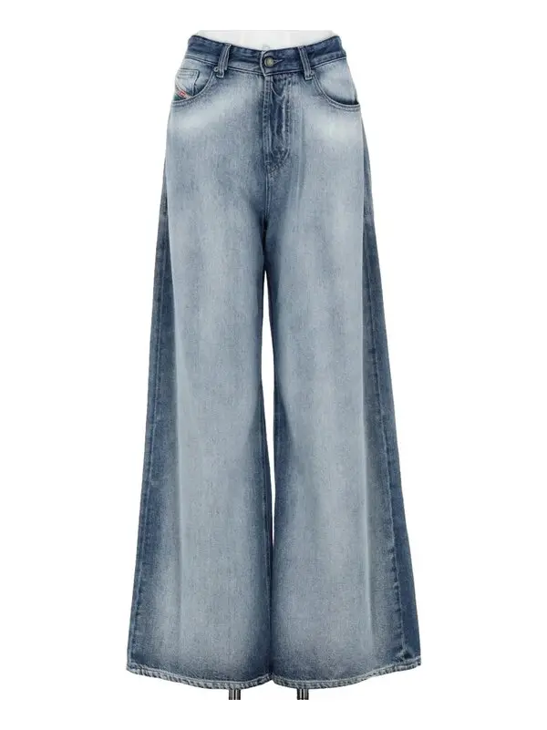DIESEL® Light Wash Wide Leg Jeans - Denim