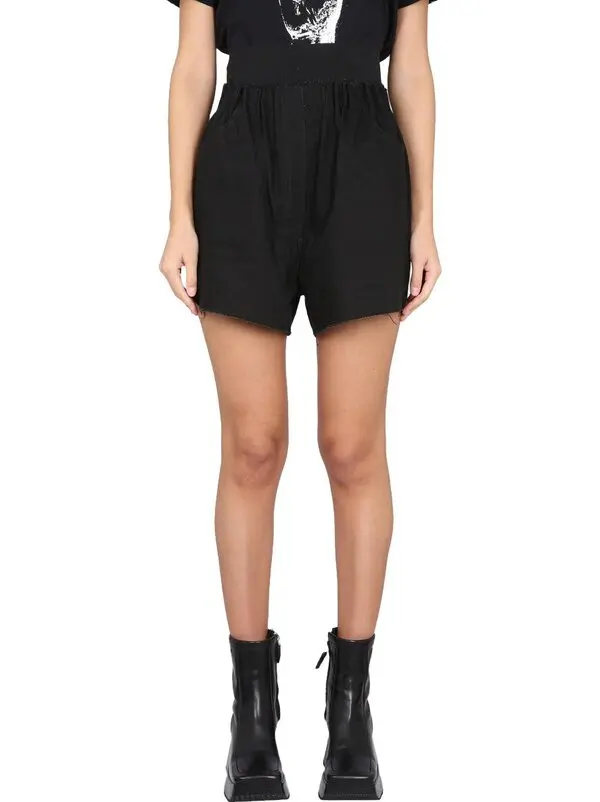 Raf Simons Cotton Denim Bermuda Shorts - Black