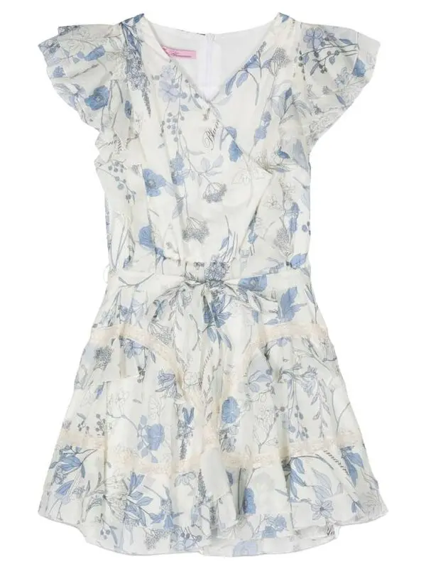 Blumarine Floral Print Cotton Dress - Multicolour