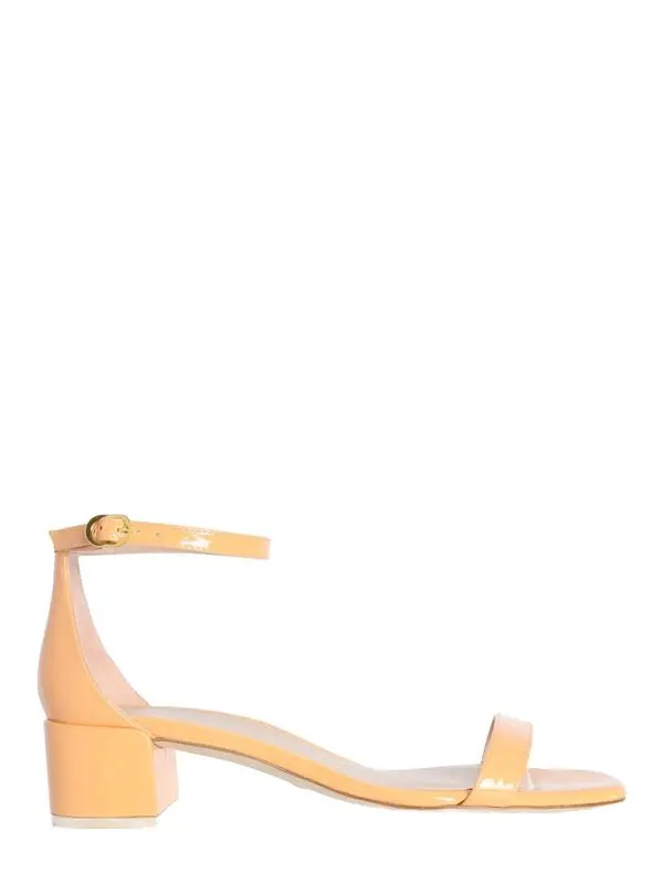 STUART WEITZMAN Nudist 35 Block Heel Sandals - Yellow