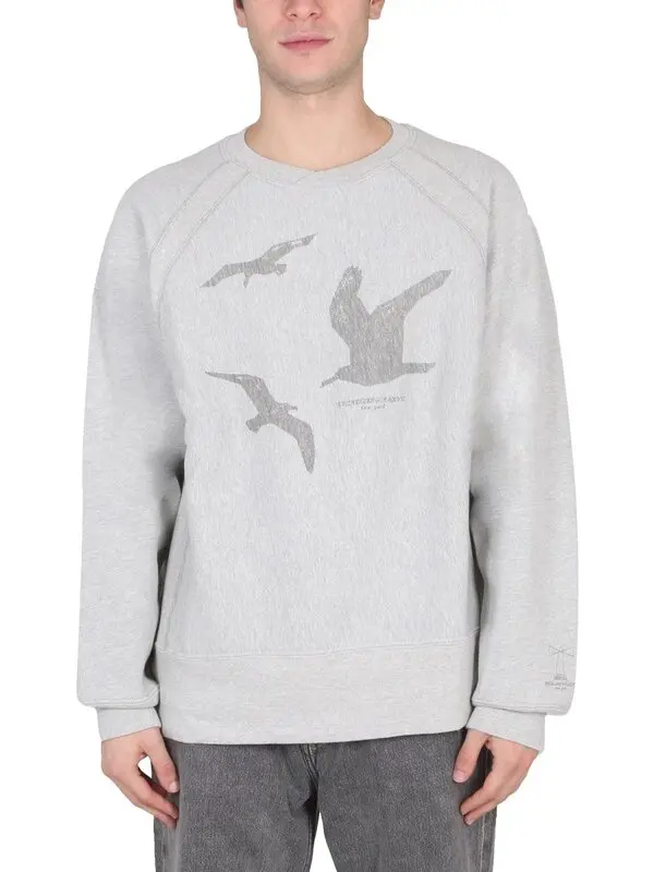 Engineered Garments Crewneck Sweatshirt With Graphic Print - Grey