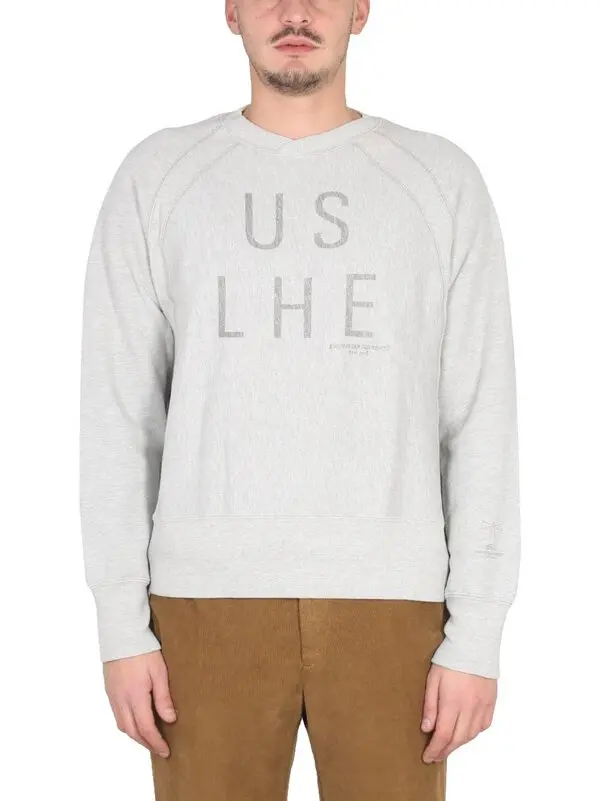 Engineered Garments Crewneck Sweatshirt With Logo Print - Grey