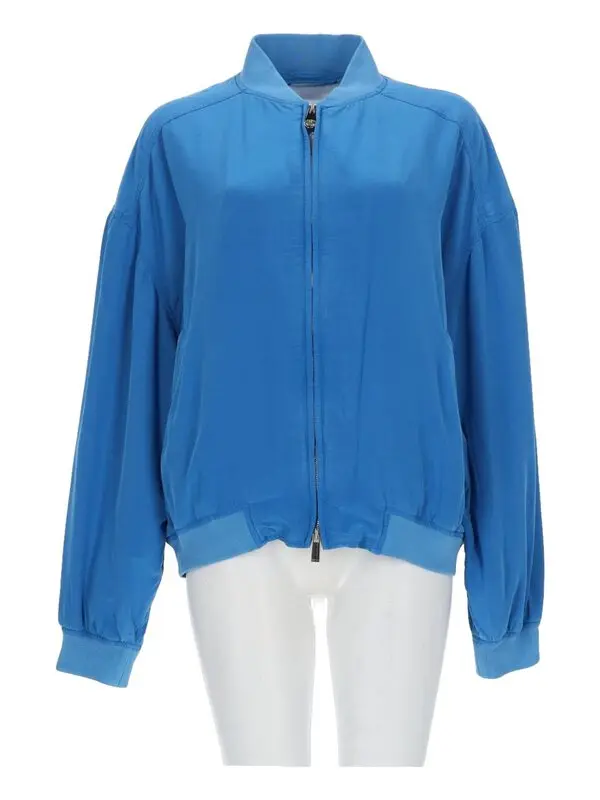 Versace Blouson Jacket With Zip Front - Azure