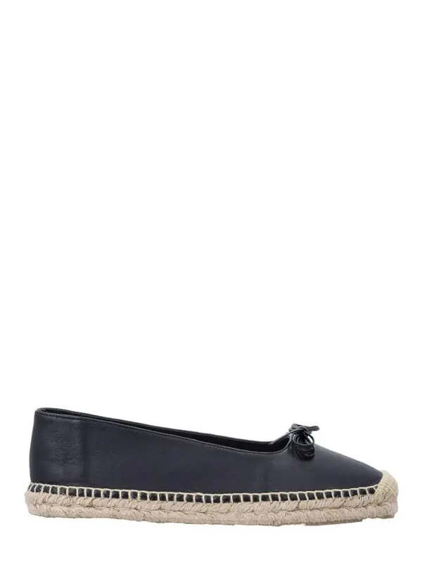 CastaÑer Mini Flat Espadrilles With Bow Detailing - Black