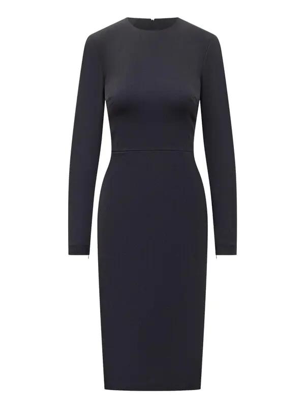Victoria Beckham Tailored Long Sleeve Dress - Navy