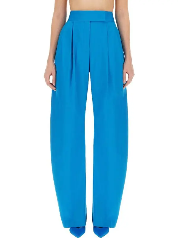 Attico Gary Virgin Wool Long Pants - Blue