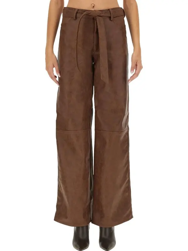 Baum Und Pferdgarten Wide Leg Pants With Belt - Brown