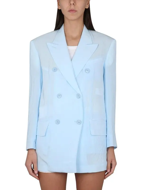 Max Mara Double-breasted Short Jacket - Azure