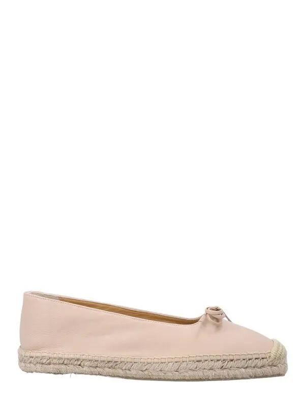CastaÑer Mini Flat Espadrilles With Decorative Bow - Nude