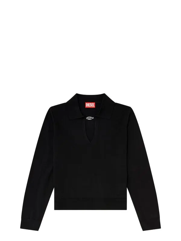 DIESEL® Silk Blend Polo Shirt Size - Nero