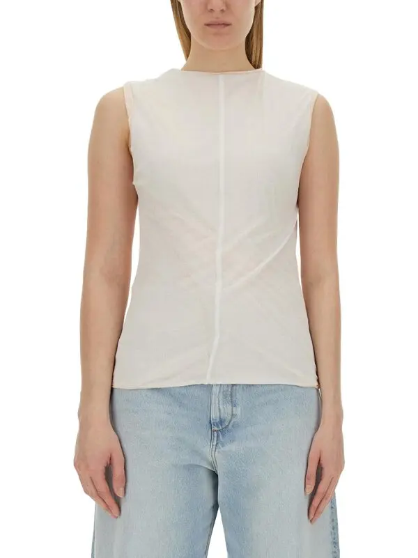 Sportmax Sleeveless Cotton Top - Ivory