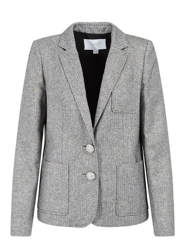Giambattista Valli Tailored Cotton Blend Blazer - Grey